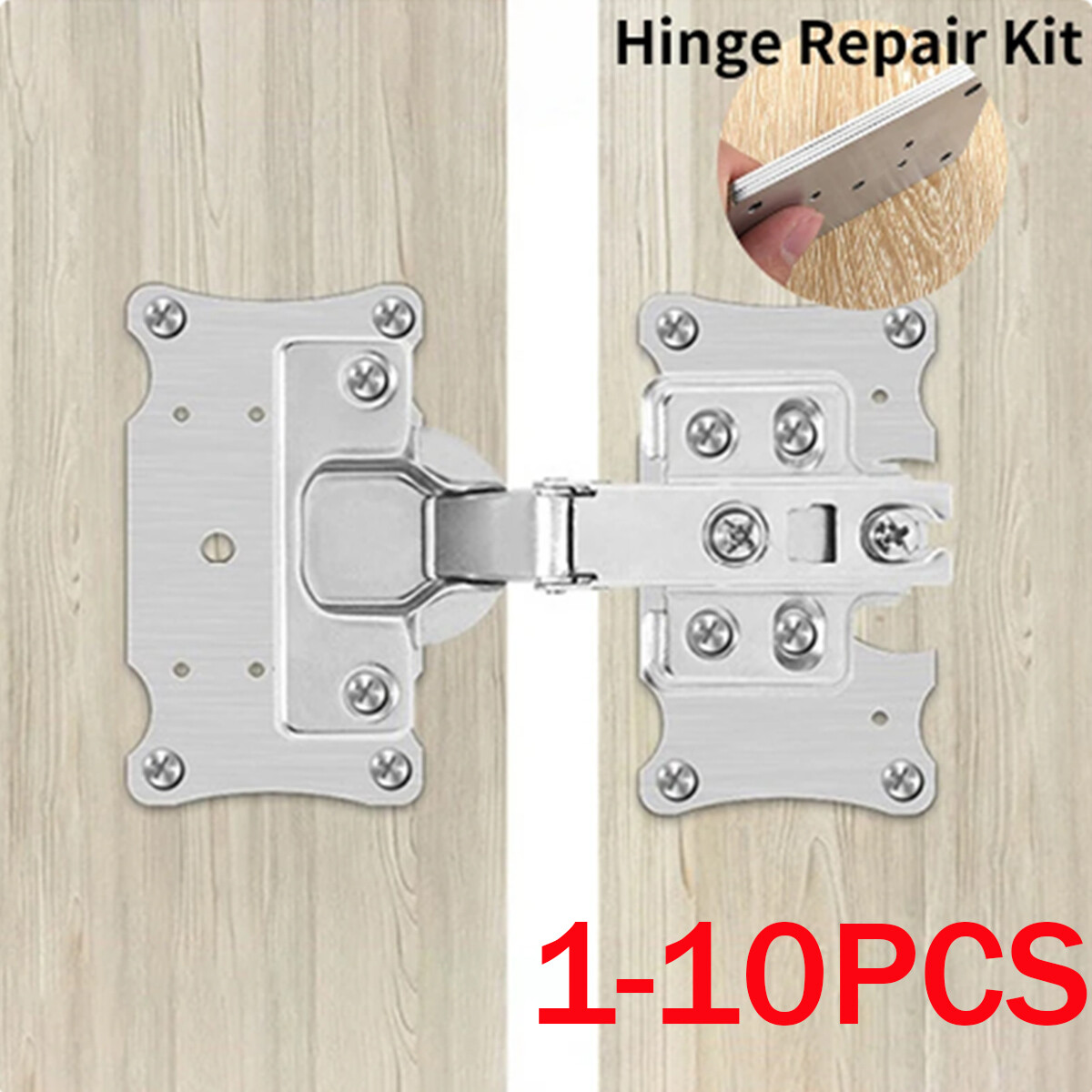 Kitchen Cupboard Door Hinge Repair Kit Plate and Fixing Screws Cabinet ...