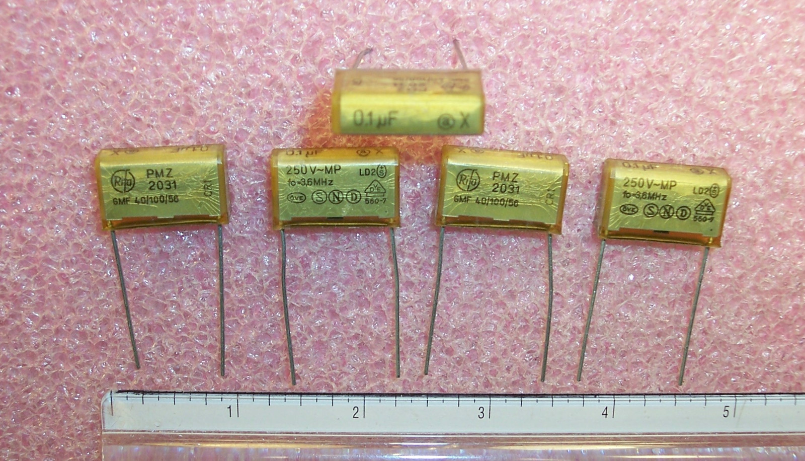 QTY (10) .1uf 250V X METALLIZED PAPER SUPPRESSION CAPACITORS ...
