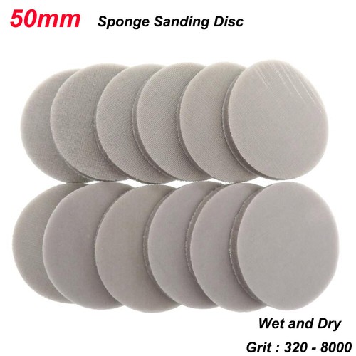 Sponge Sanding Disc 50mm Wet & Dry Sand Paper Pads 320-8000# Triangular ...