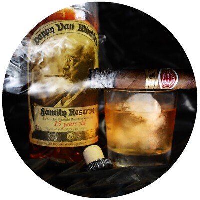 15 Yr Pappy Van Winkle Bourbon Romeo y Juliet 4 inch Peel and Stick ...