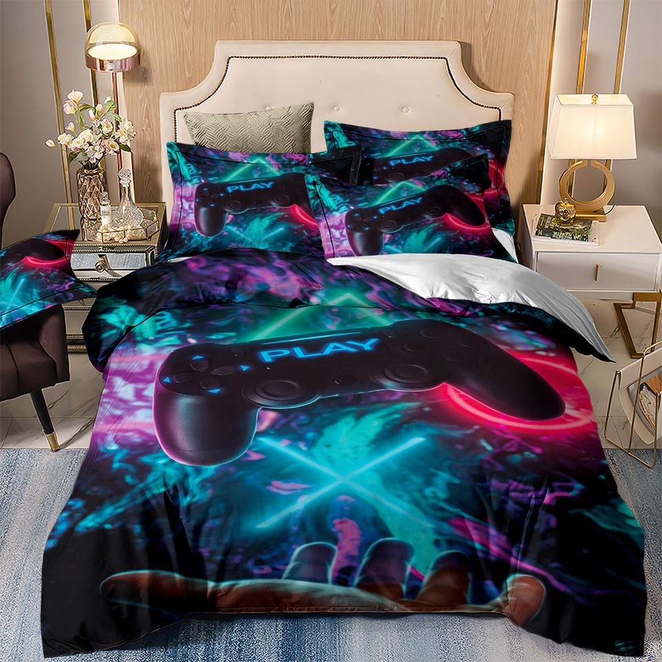 Gamer Game Playstation Duvet Cover Bedding Set Single Double King ...