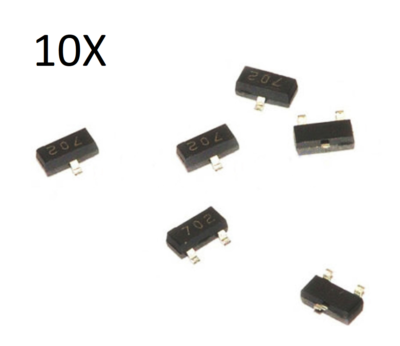 10x 2n 7002 Transistor 2n7002 7002 sot-23 SMD 60v 115ma MOSFET | eBay