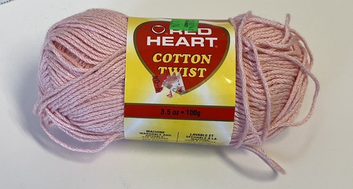 Red Heart Cotton Twist yarn color 3706 Light Pink 1 full skein | eBay