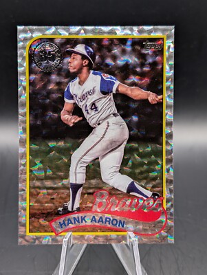 2024 Topps Series 2 Hank Aaron Silver Crackle #89B2-2 Atlanta Braves | eBay