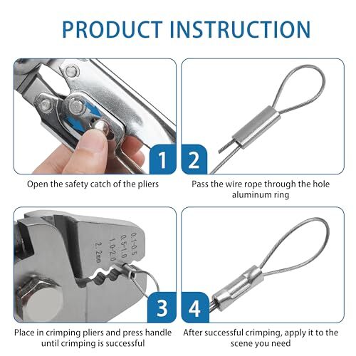 Fishing Crimping Pliers + 300pcs Crimp Sleeves Kit Fishing Crimping ...