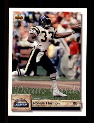 1992 Upper Deck #325 Ronnie Harmon Chargers Iowa 8 - NM/MT | eBay