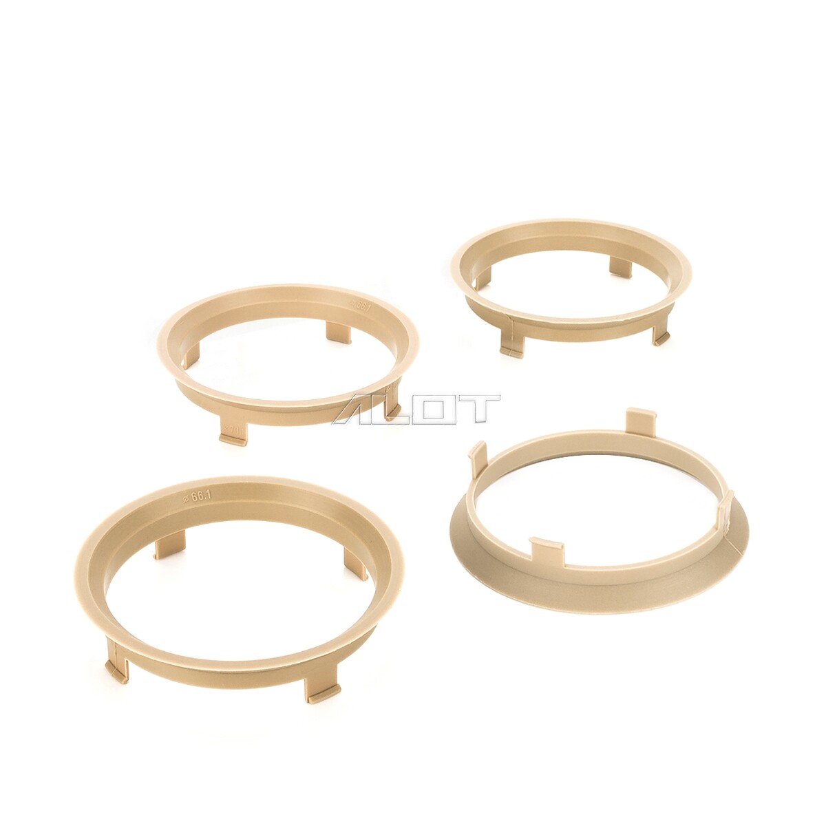 4x Distance Rings Centering Beige Alloy Wheels Ø 66,1 MM - Ø 70,1 for ...