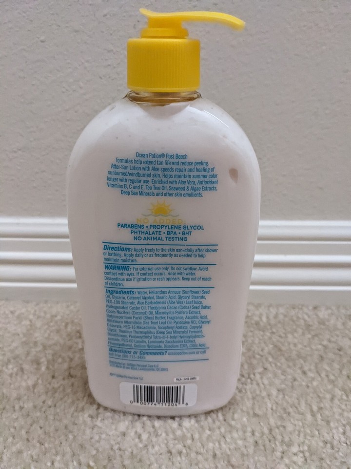 Ocean Potion After Sun Lotion with Aloe Tan Extender Lightweight ...