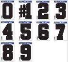 BIG BLACK NUMBER EIGHT #8 wall sticker mailbox address scrapbook room ...