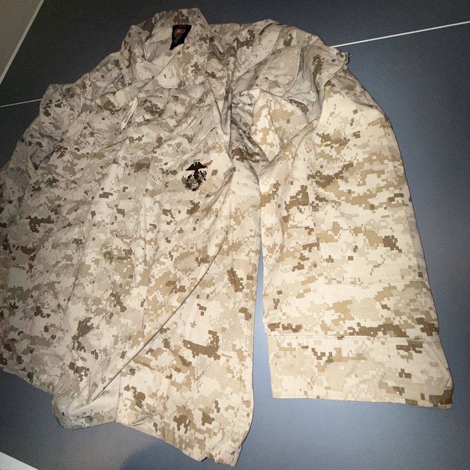 NEW Large Long - US Marine Corps MCCUU Desert Marpat Blouse Jacket USMC ...
