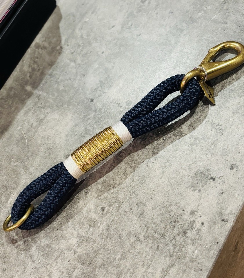 The Ropes Maine Bracelet Navy Blue + Gold | eBay