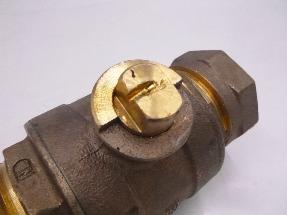 Mueller Heavy Duty Brass Ball Curb Stop Valve 2" Pack Joint Connection ...