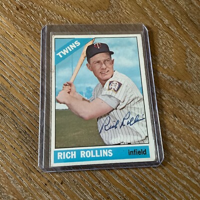 autographed 1966 Topps RICH ROLLINS #D-1 | eBay