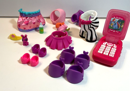My Little Pony Accessories Lot Shoes Clothes Cell Phone Crown Bunny ...