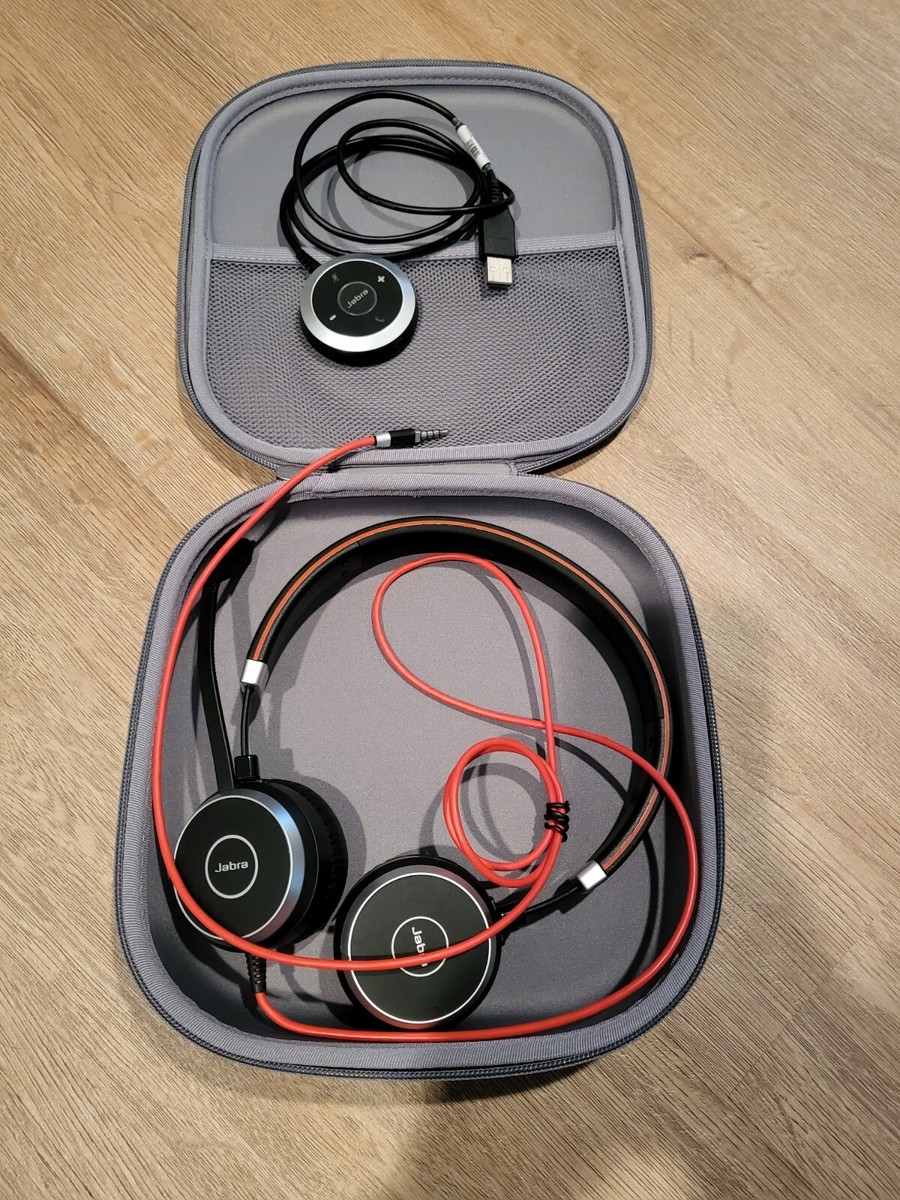 Jabra Evolve 40 Wired USB Headset ENC010 With Microsoft Surface Hard Case