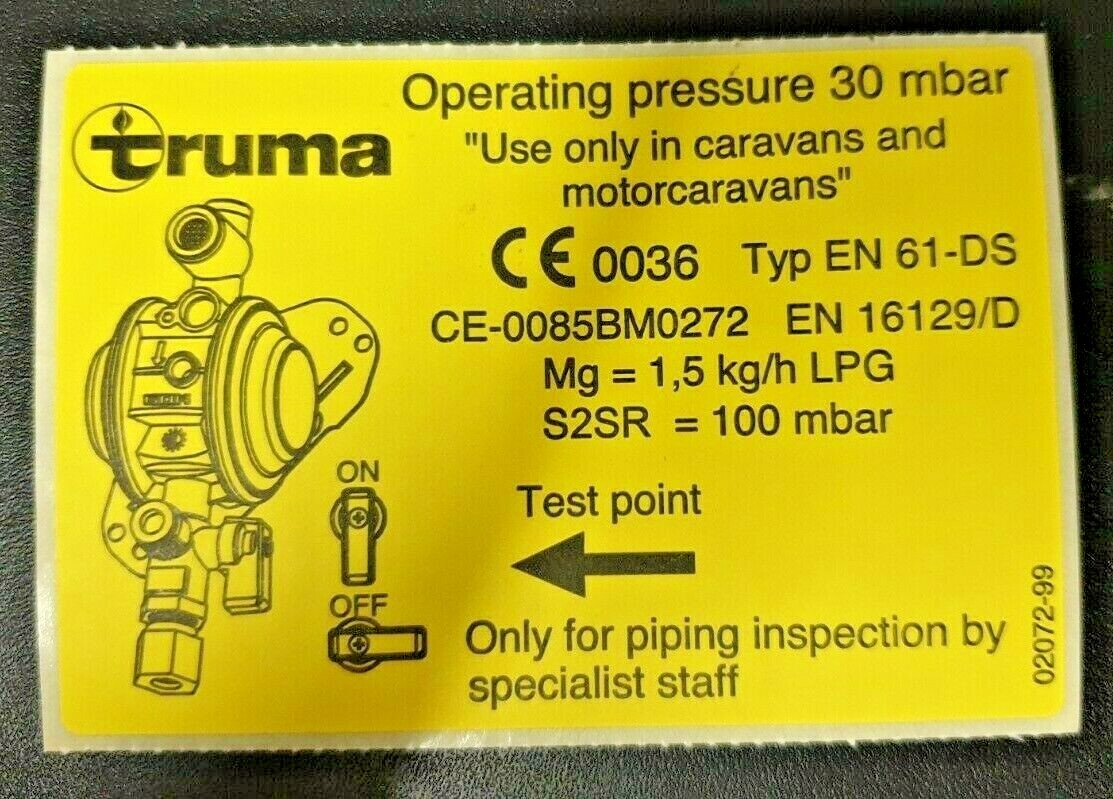 Truma Bulkhead Regulator 10mm 30mbar GOK | Grelly UK