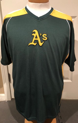 Oakland Athletics A's MLB V Neck Jersey Green Medium Elephant Stomper ...