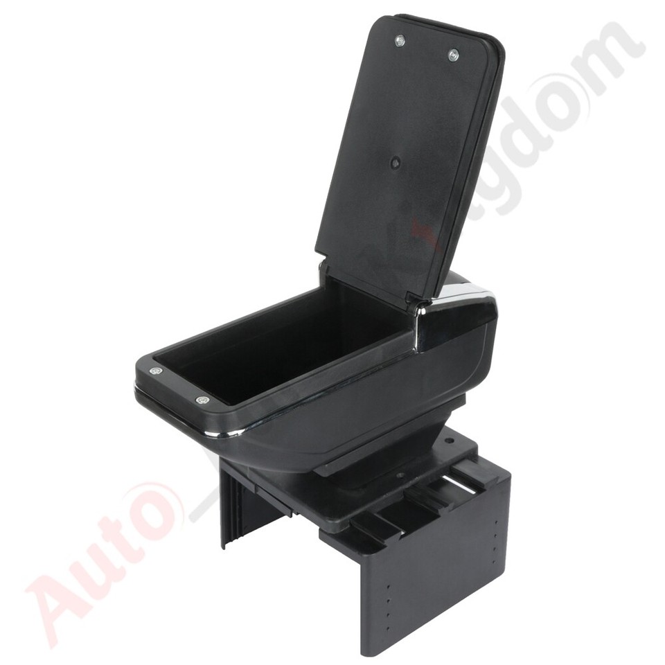 Universal Black Leather Center Console Armrest Storage Box Central ...