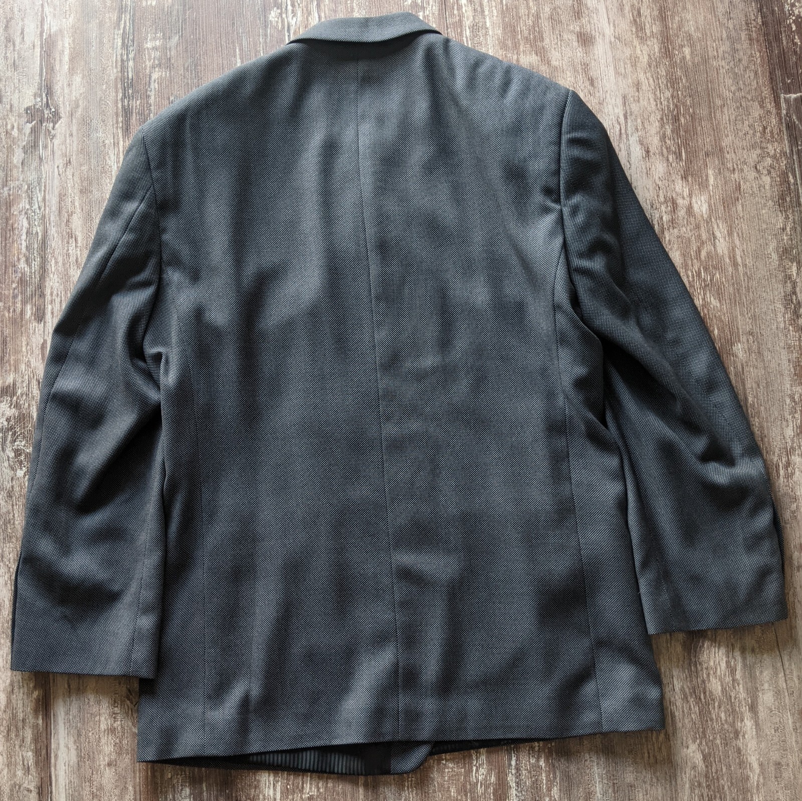 Mazzoni 46R 3 Button 2 piece Gray Black Suit Blazer Sport jacket Coat ...