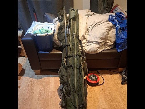 fishing rods and reels with landing net sling and bite alarms | eBay