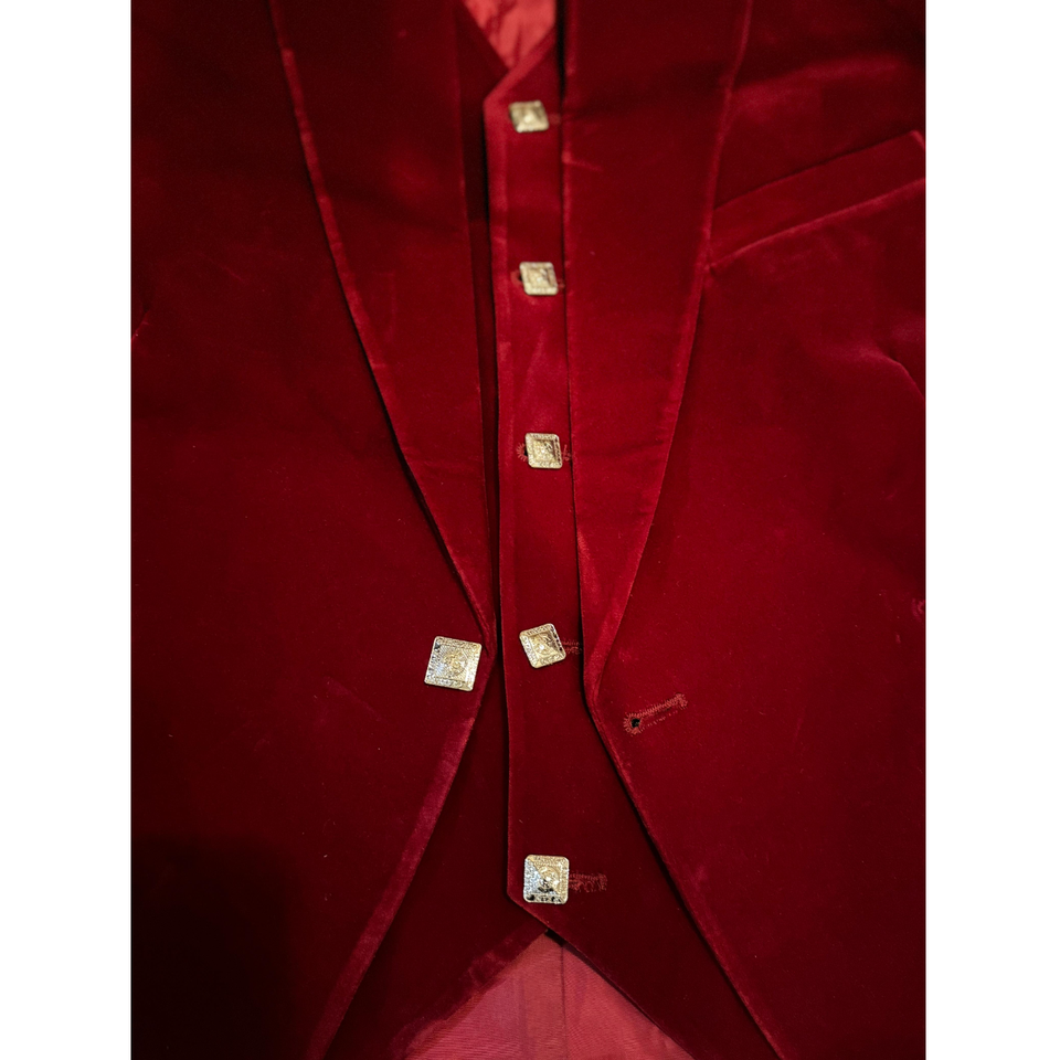 Mens Velvet Scottish Highland Argyle kilt Jacket & Waistcoat In 2 ...