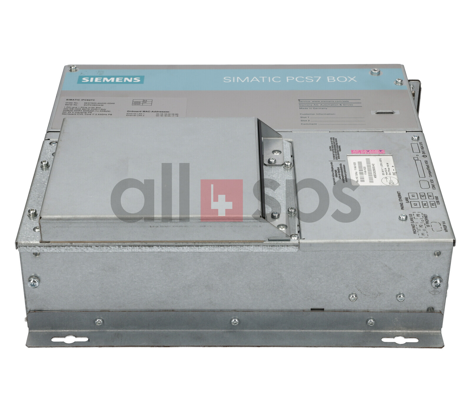 SIMATIC PCS 7 BOX SYSTEME IPC627C, CORE I7-610E, 6ES7650-4AA00-0DA6 (US ...