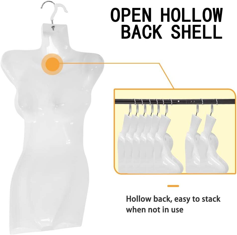 4PCS Female Mannequin Torso Dress Form Sewing Manikin Half Body Modle ...