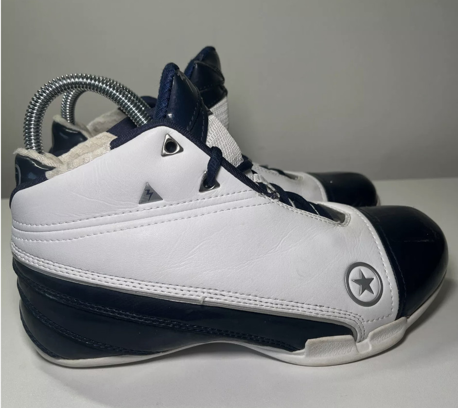 2006 CONVERSE DWYANE WADE 1.3 MID WHITE NAVY BLUE Siz… - Gem