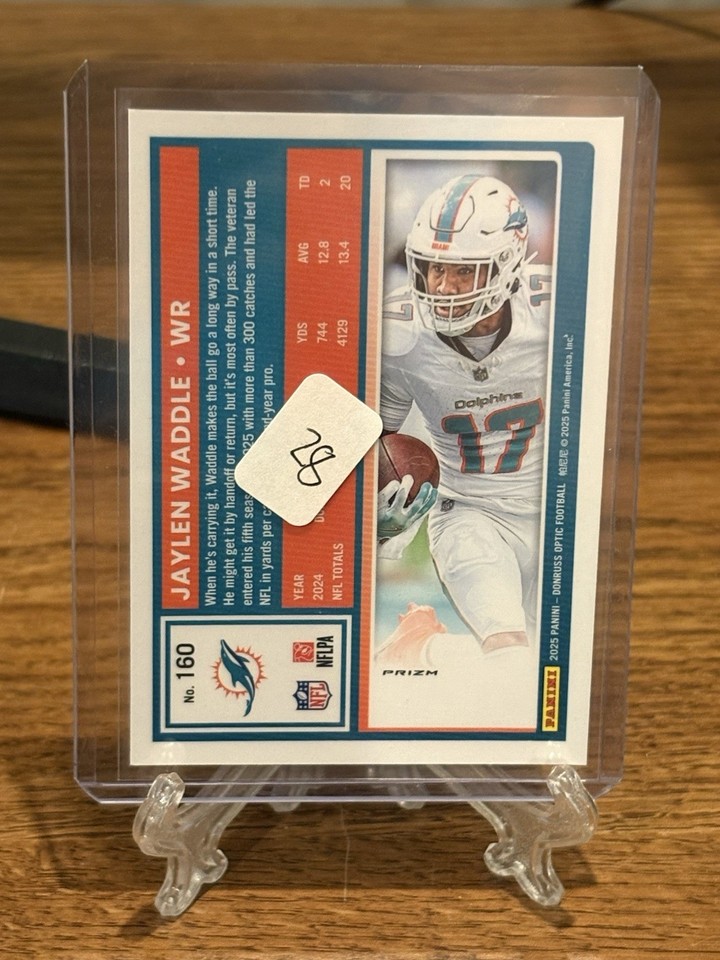 2025 Panini Donruss Optic Jaylen Waddle Fire Emoji #160 Dolphins SSP | eBay