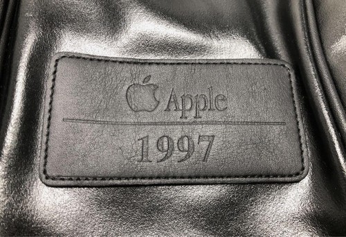 Apple 1997 Leather Backpack Rare Novelty Laptop Bag Green 32x45cm Used ...