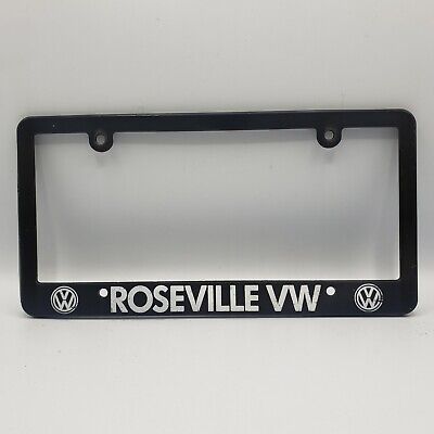 Roseville Volkswagen VW Black Plastic License Plate Frame Front Or Rear ...