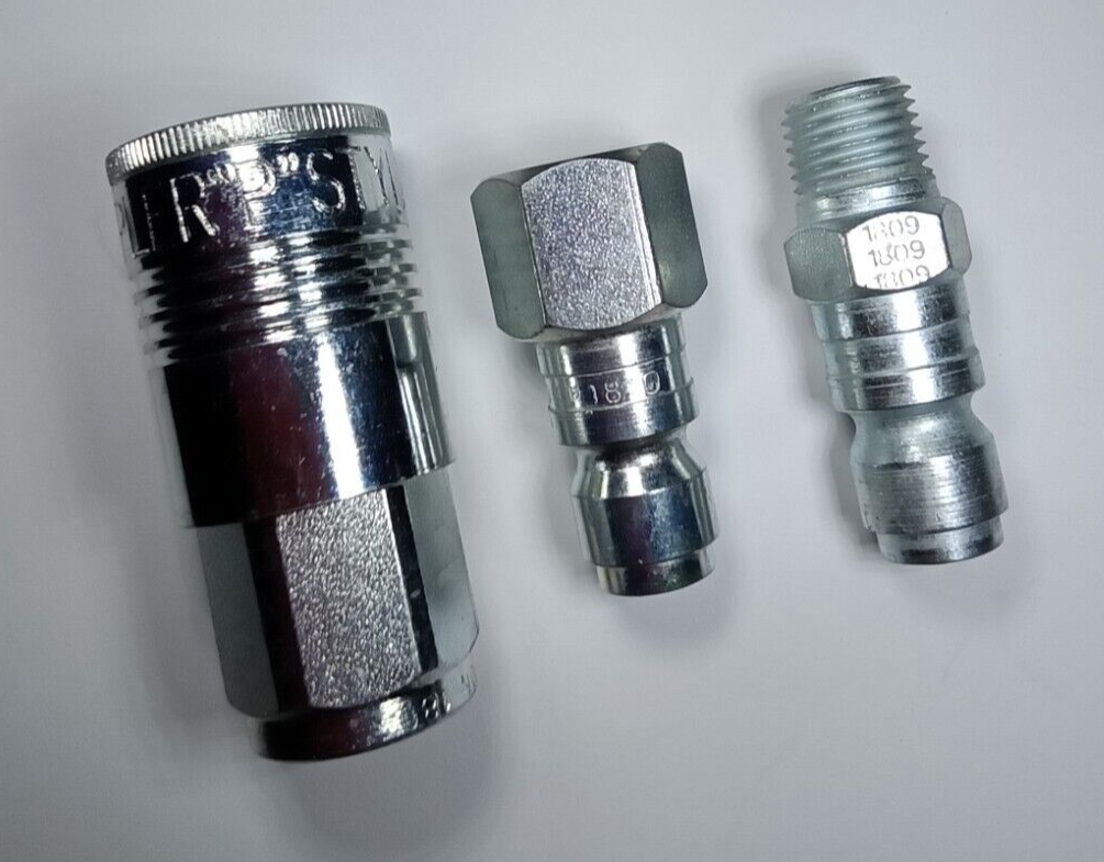 Milton 1803 1809 1810 P Style Air Hose Fittings Couplers Set 1/4" NPT ...
