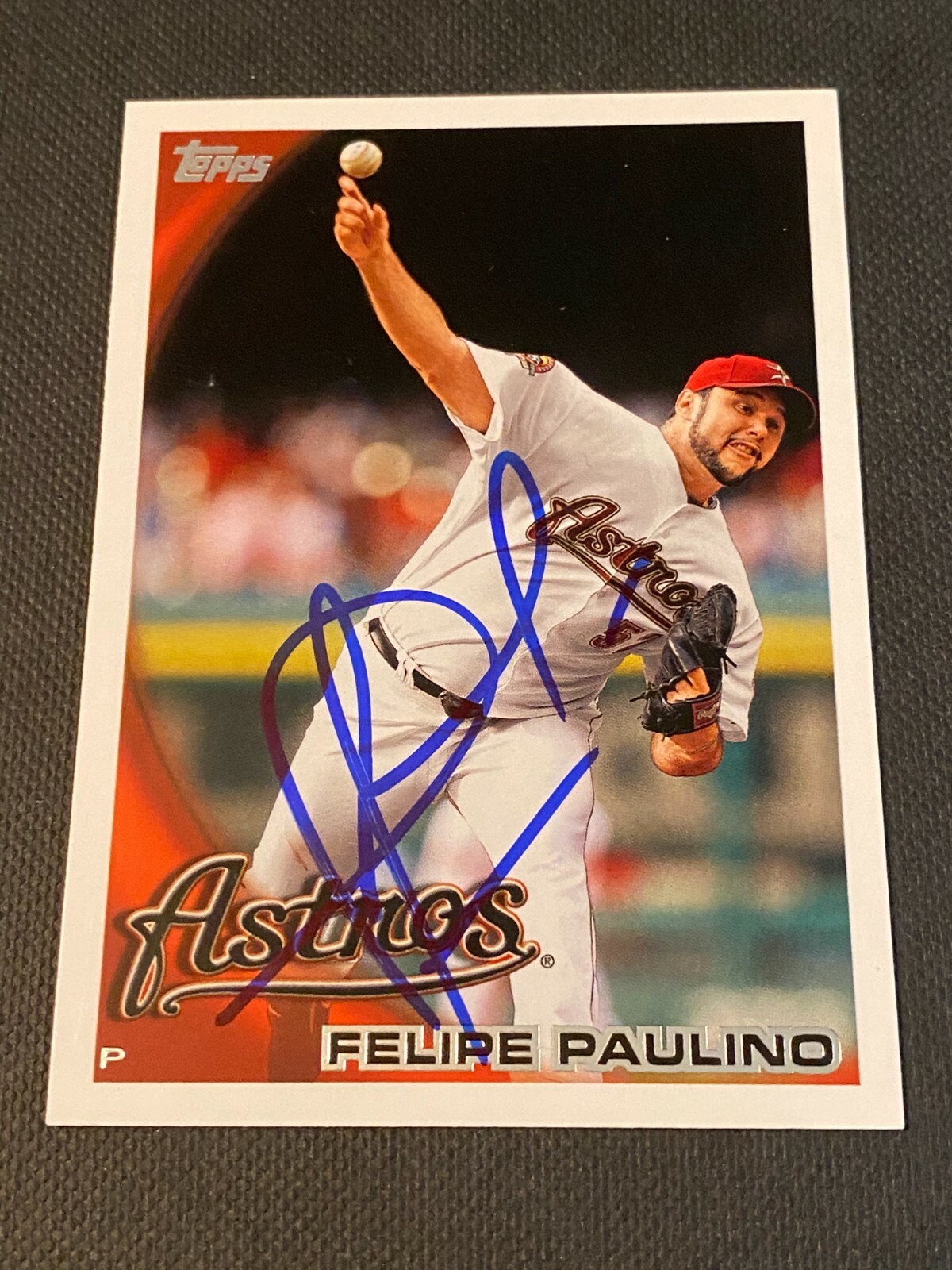 Felipe Paulino Signed 2010 Topps Update US Card Auto Astros Autograph ...