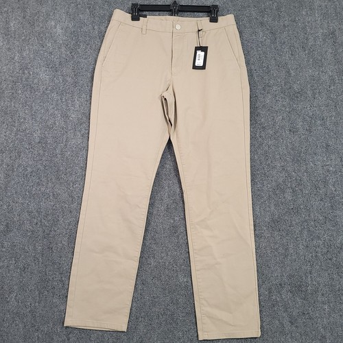 NEW Bonobos Pants Mens Size 33x32 Beige Straight Stretch Washed Chinos ...