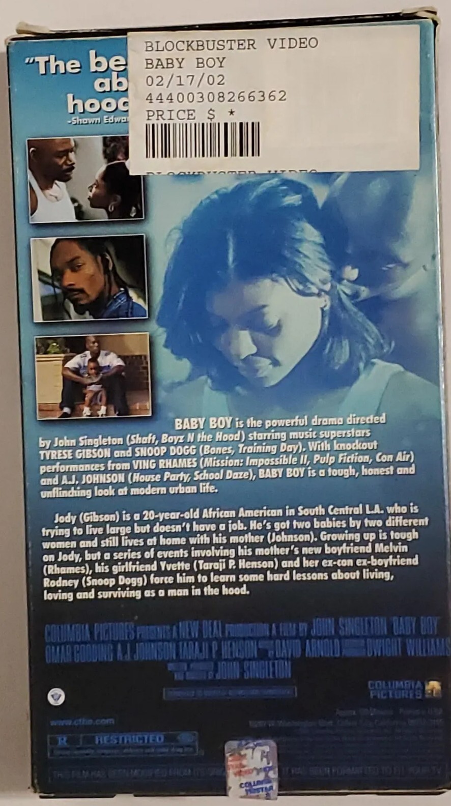 Baby Boy (VHS, 2001) Tyrese Gibson Snoop Dogg John Singleton Movie ...