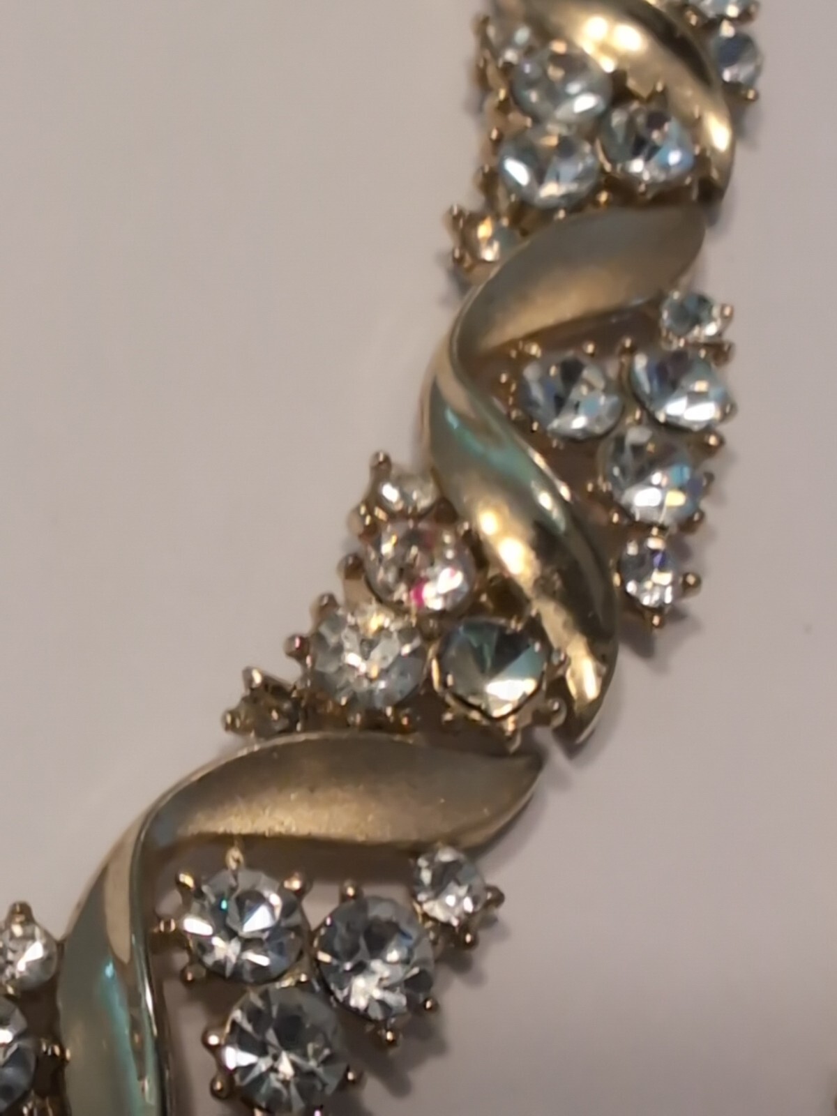 Vintage Crown Trifari Rhinestone Necklace & Bracelet … - Gem