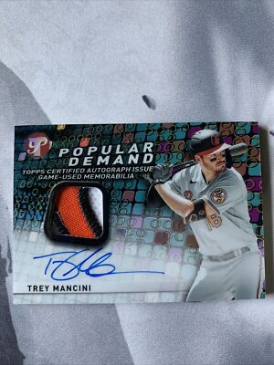 Trey Mancini #7/15 PINK Popular Demand PATCH RELIC AUTO 2022 Topps ...