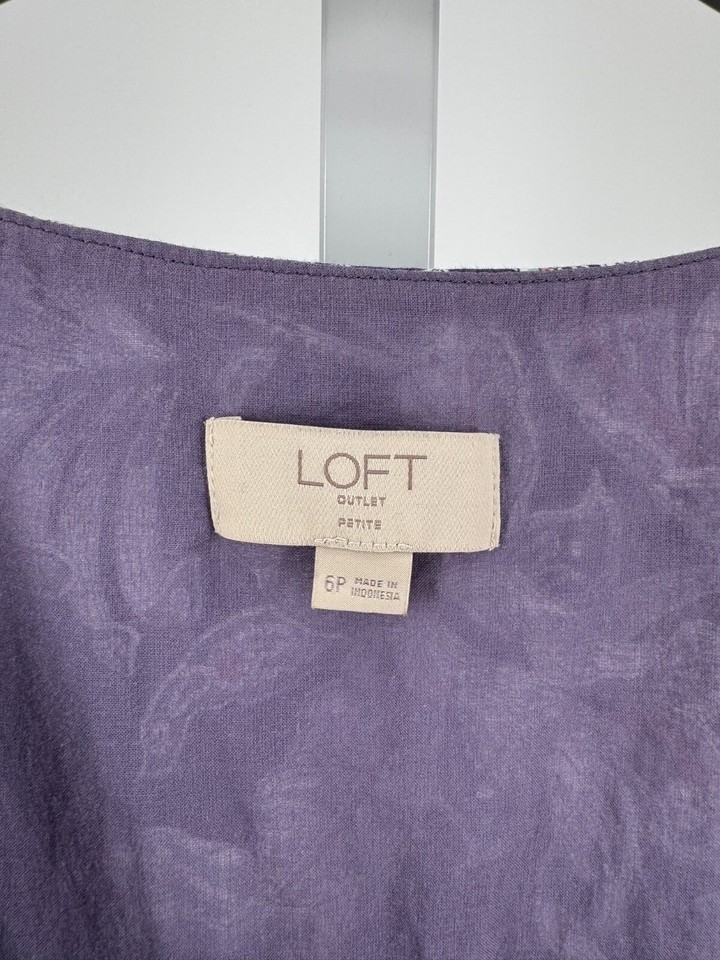 Loft Outlet Women's Blue White Tropical Floral Sleeveless Wrap Romper ...