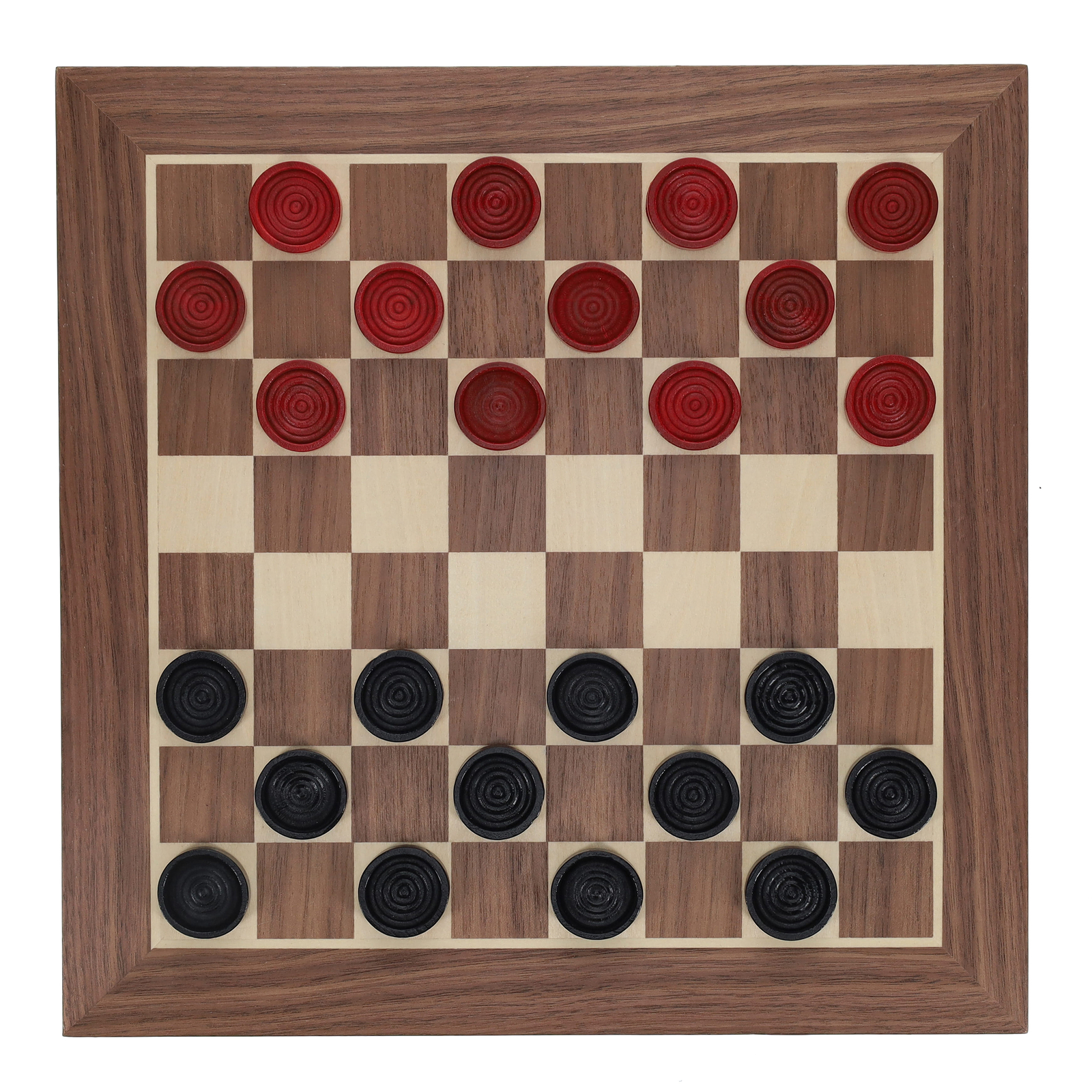 WE Games Old School Red and Black Wooden Checkers Set -11.75 in. | eBay