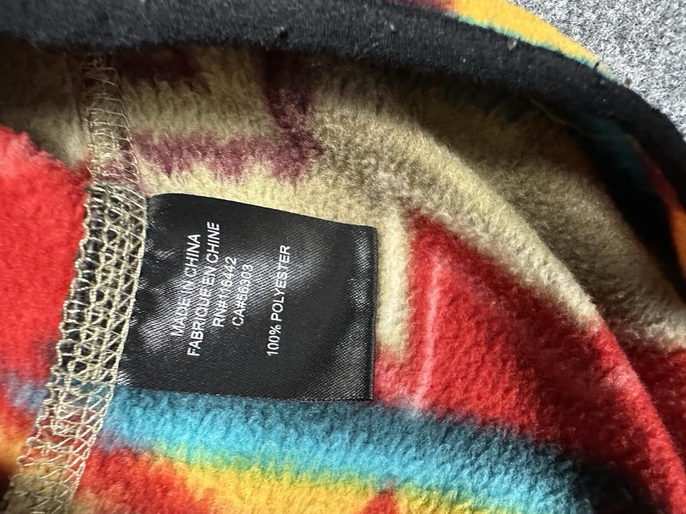 Dravus Hoodie Multi Colored Aztec Geo Southwestern Fleece Jacket Men's ...