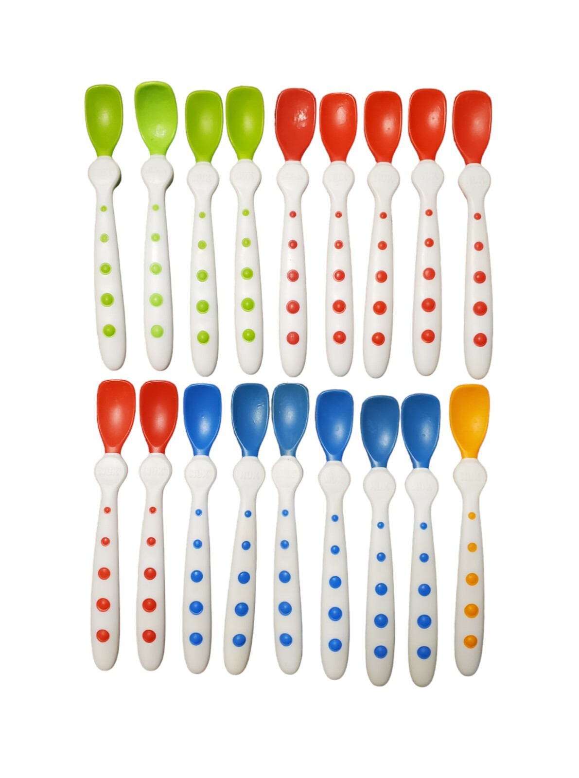 18 pc Baby NUK SPOONS Soft Tip Rest Easy Grip Handle 6.5" BPA Free | eBay