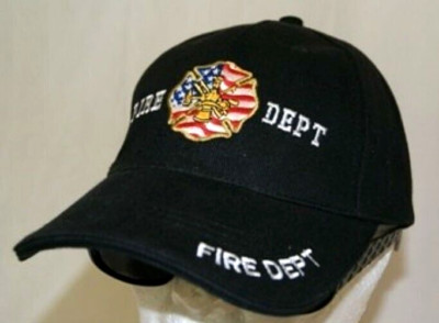Federal Badge Embroidered Fire Dept Cap and Skip with Adjustable ...