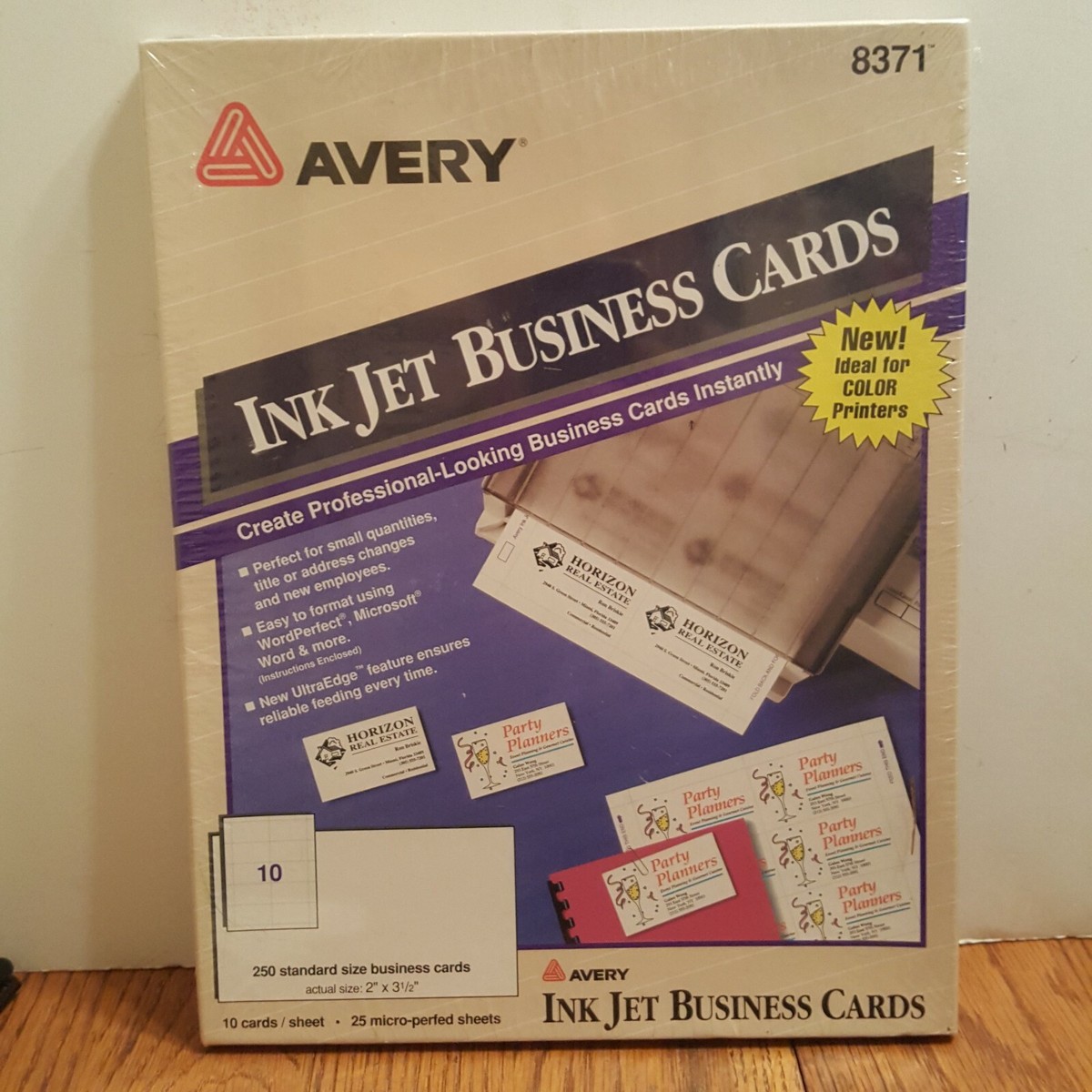 Avery Template 8371 Business Card Avery 8371 Inkjet Business Cards