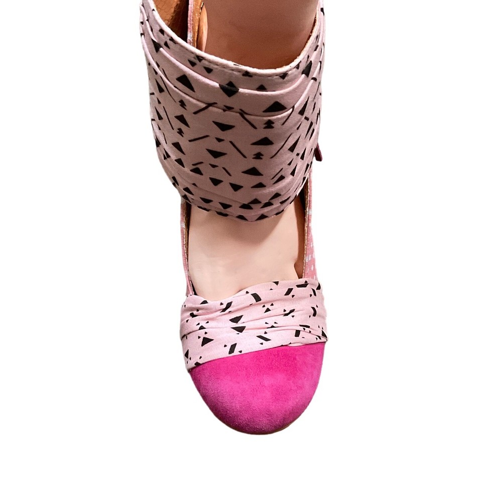 New Irregular Choice Fringe Pumps Pink Milkshake Mush Pinup Rockabilly ...