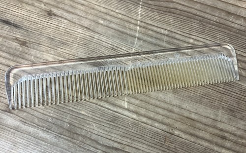 Vintage Prophylactic Pro-phy-lac-tic Jewelite Lucite Hair Comb Clear ...