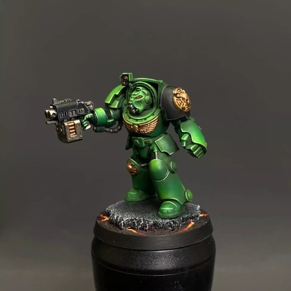 Warhammer 40k Terminator Squad Space Marines Salamanders Painted ...