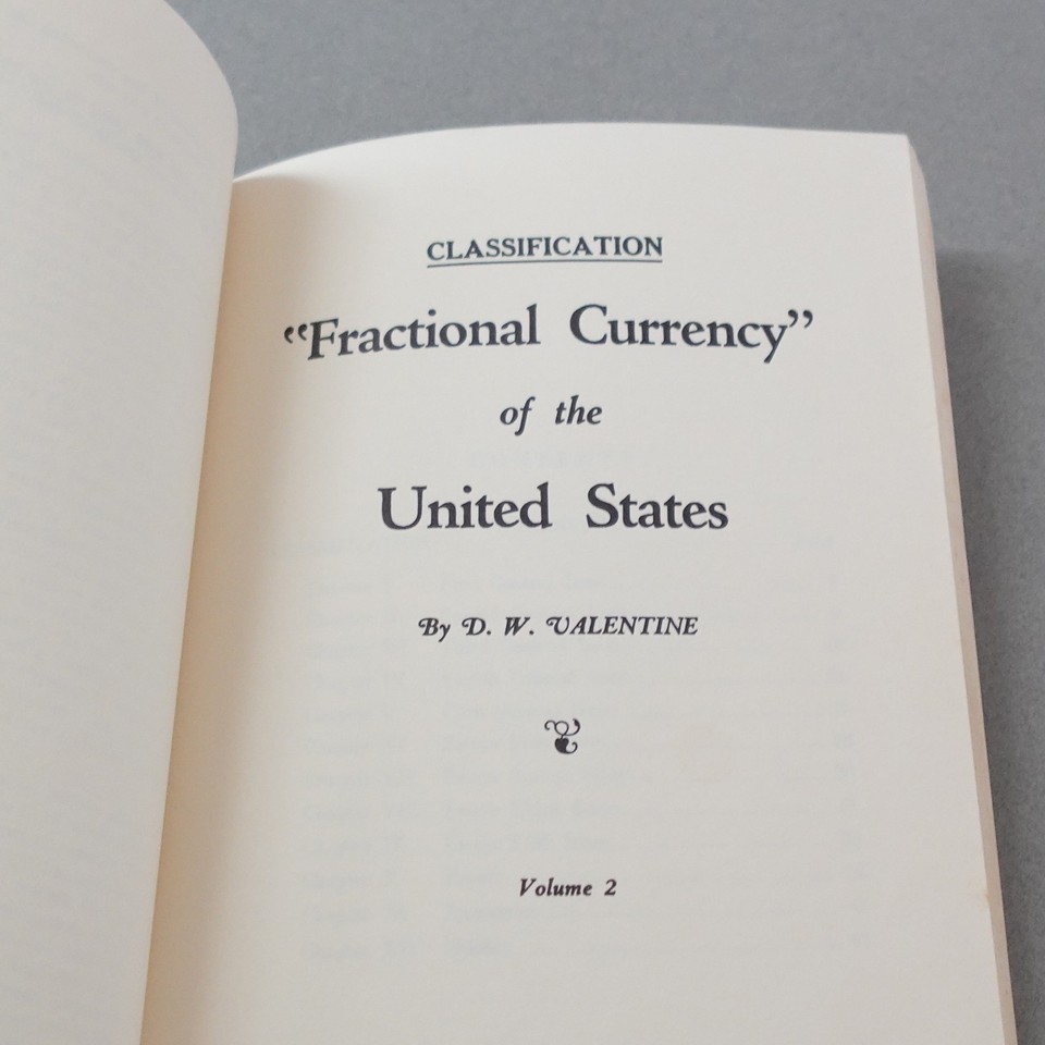 United States Fractional Currency Book Reprint 1981 Vol 1+2 Of 1924 ...
