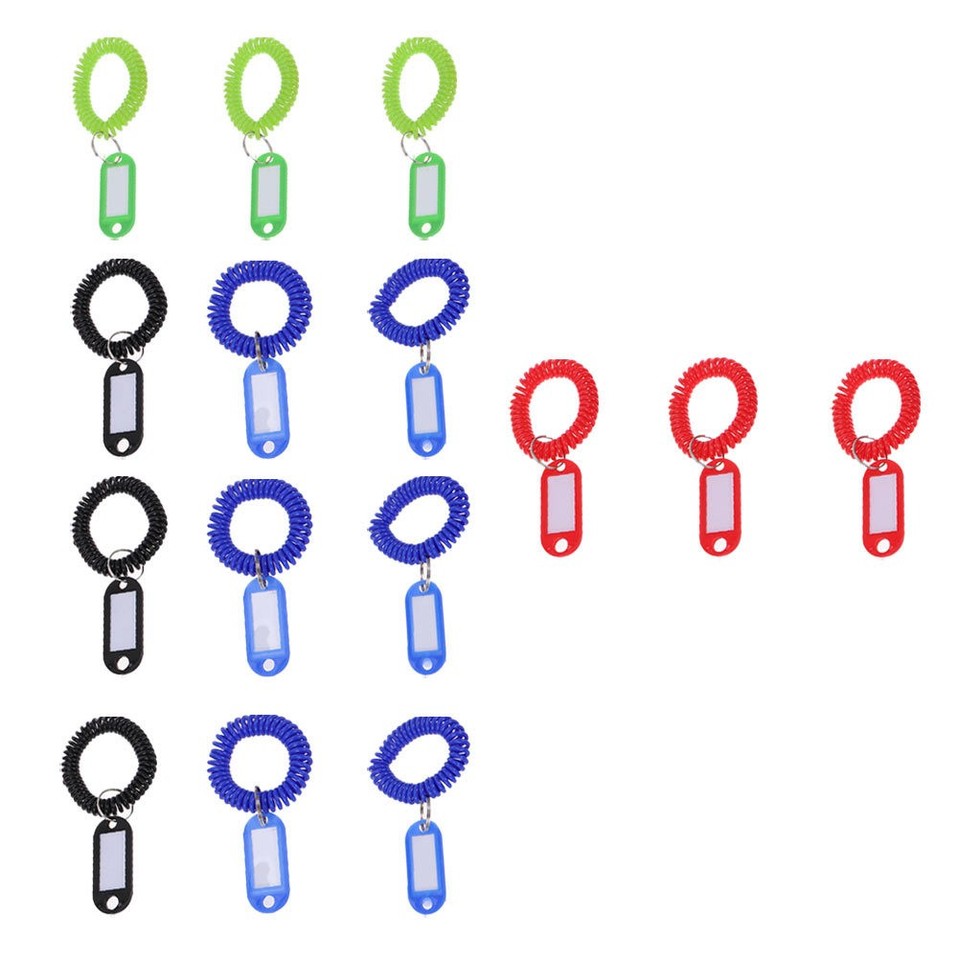 22 Pcs Spiral Wrist Coil for Keys Badge Holder Wristbands Bracelets ...