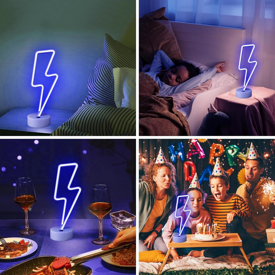 Insegne Al Neon Con Fulmine, Luce Notturna per Camera Da Letto ...