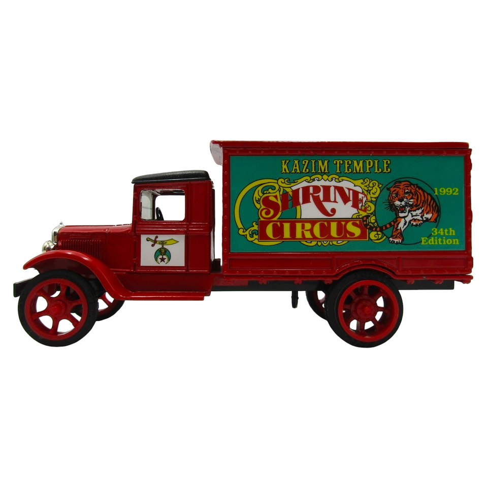 Vintage 1992 ERTL Shrine Circus Truck Coin Bank Wagon #1 1931 Hawkeye ...